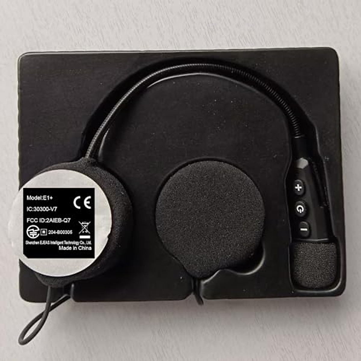 EJEAS E1+ Motorcycle Helmet Bluetooth 5.1 Headset, Hands-Free Motorcycle Bluetooth Communication System Headset with CVC Noise Reduction Function/3D Sound Effect/Automatic Answering
