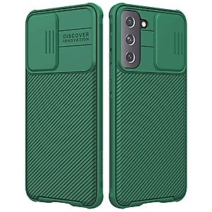 CloudValley for Samsung Galaxy S21 Case with Camera Cover, Full-Body Protective & Slim Fit, Camera Protection Case Only for Samsung Galaxy S21 5G 6.2 inch (2021 Release)-Green