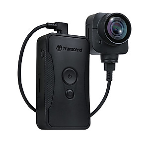 Transcend TS64GDPB70A DrivePro Body Camera 70 QHD 1440p IP68 MIL-STD-810G with Built-in 64GB Memory, 9-Hour Battery Life and Tethered Camera
