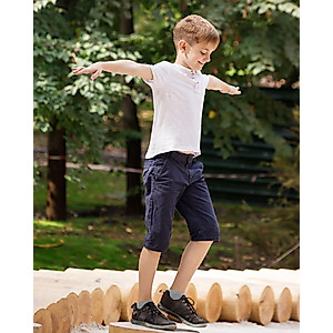 BOOPH 15Pcs Kids Socks for Boy Girls Low Cut Athletic Ankle Socks 4-6 Years Gray