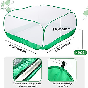 Upgraded Garden Netting - 3.3 × 3.3 × 1.65 FT Plant Covers Net for Square Raised Garden Bed, Ultra Fine Garden Mesh Netting Protection from Bird Pest Barrier Net Row Cover for Plant Fruit Vegetable