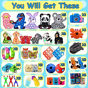 Kiss Monkey 640 PCS Prize Treasure Box Toys for Classroom, Party Favors for Kids, Fidget Toys Bulk, Goodie Bags Stuffers for Kids, Birthday Gifts, Pinata Stuffers, Carnival Prizes