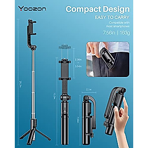 Portable Selfie Stick Tripod for iPhone - Versatile Selfie Stick Remote with Cold Shoe & 1/4" Screw, Phone Stand Tripod for iPhone 14 Plus 14 13 12 Pro Max Mini,Samsung Galaxy S22 Note 20, Pixel 6XL
