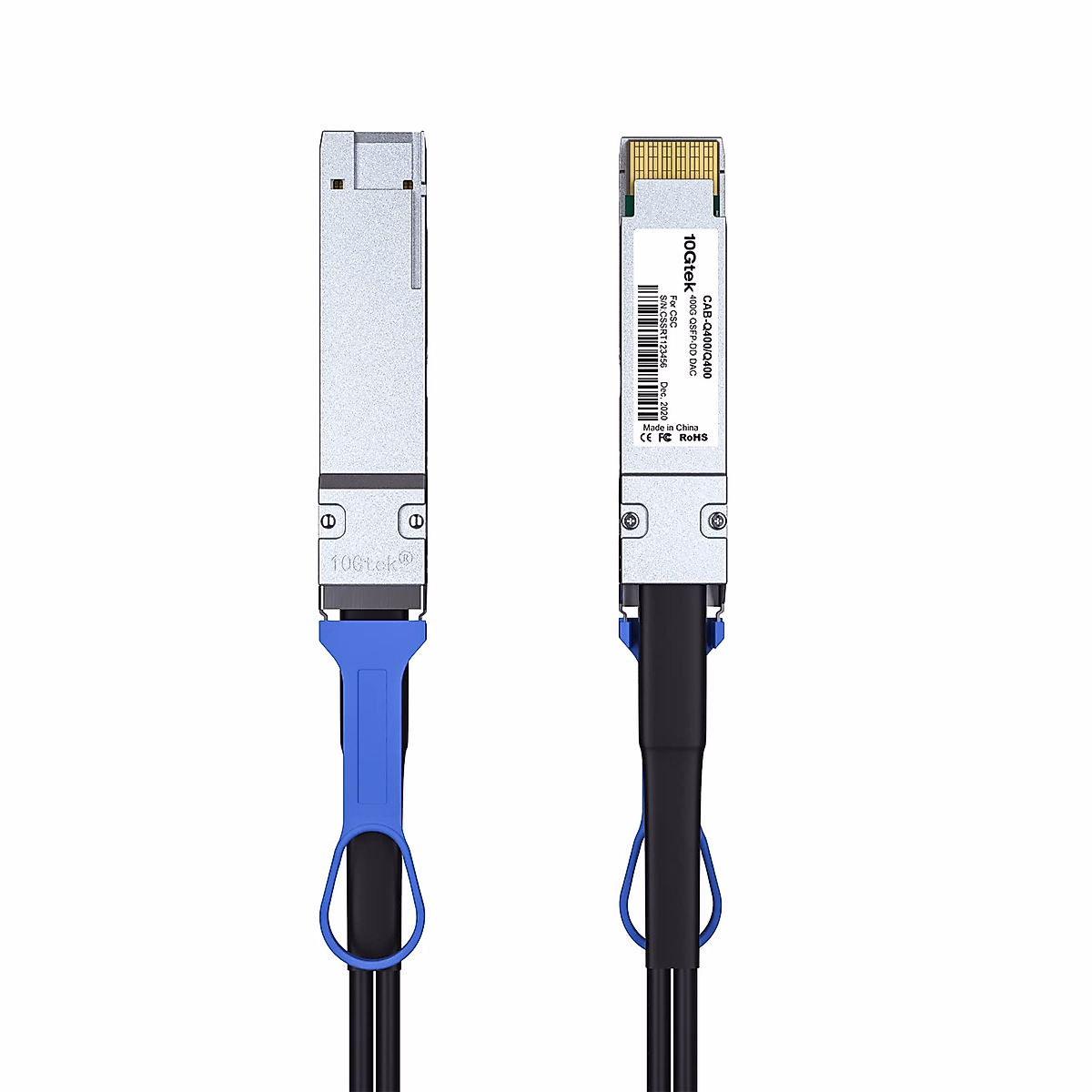 400G QSFP-DD DAC Cable - 400GBASE QSFP-DD to QSFP-DD Passive Direct Attach Copper Twinax Cable for Mellanox MCP1660-W001E30, 1-Meter(3.3ft)