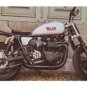 2 PCS Bad Ass Edition Emblem,Bad Ass Car Funny Decal 3D Raised Letters Bumper Interesting Metal Sticker,for Universal Vehicle,Truck,RV,SUV,car Door,Fender Decoration,Trunk,Motorcycle(Red-White)