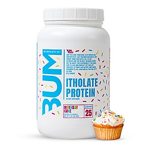 RAW Whey Isolate Protein Powder, Birthday Cake (CBUM Itholate Protein) - 100% Grass-Fed Sports Nutrition Powder for Muscle Growth & Recovery - Low-Fat, Low Carb - 25 Servings