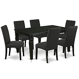 East West Furniture WEDR7-BLK-24 Dining Set