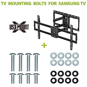 USX MOUNT TV Mounting bolts-M8x 45mm and M8 x 25mm (4PCS) TV Mounting Screws Compatible for Samsung TV with 2.5mm Spacers & 8.5mm Washer
