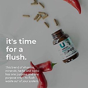 UMZU zuPoo - Colon Health & Constipation Relief - Supplement for Bloating - Natural Cleanse - with Milk Thistle, Ginger & More - 15-Day Supply - 30 Capsules