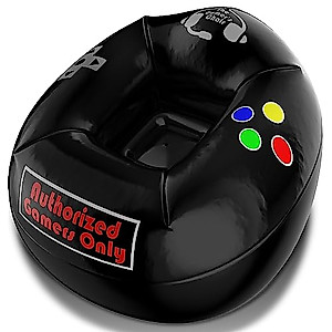 The Gamer's Chair - Inflatable Video Gaming Chair for Kids & Teens - Perfect Game Room Decor - Cool Blow Up Bean Bag Style Air Filled - Indoor Furniture Bedroom Lounge Floor Chair Cheap
