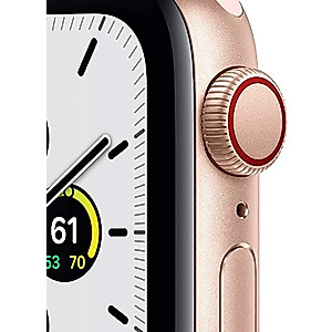 Apple Watch SE (GPS + Cellular, 40mm) - Gold Aluminum Case with Pink Sand Sport Band (Renewed)