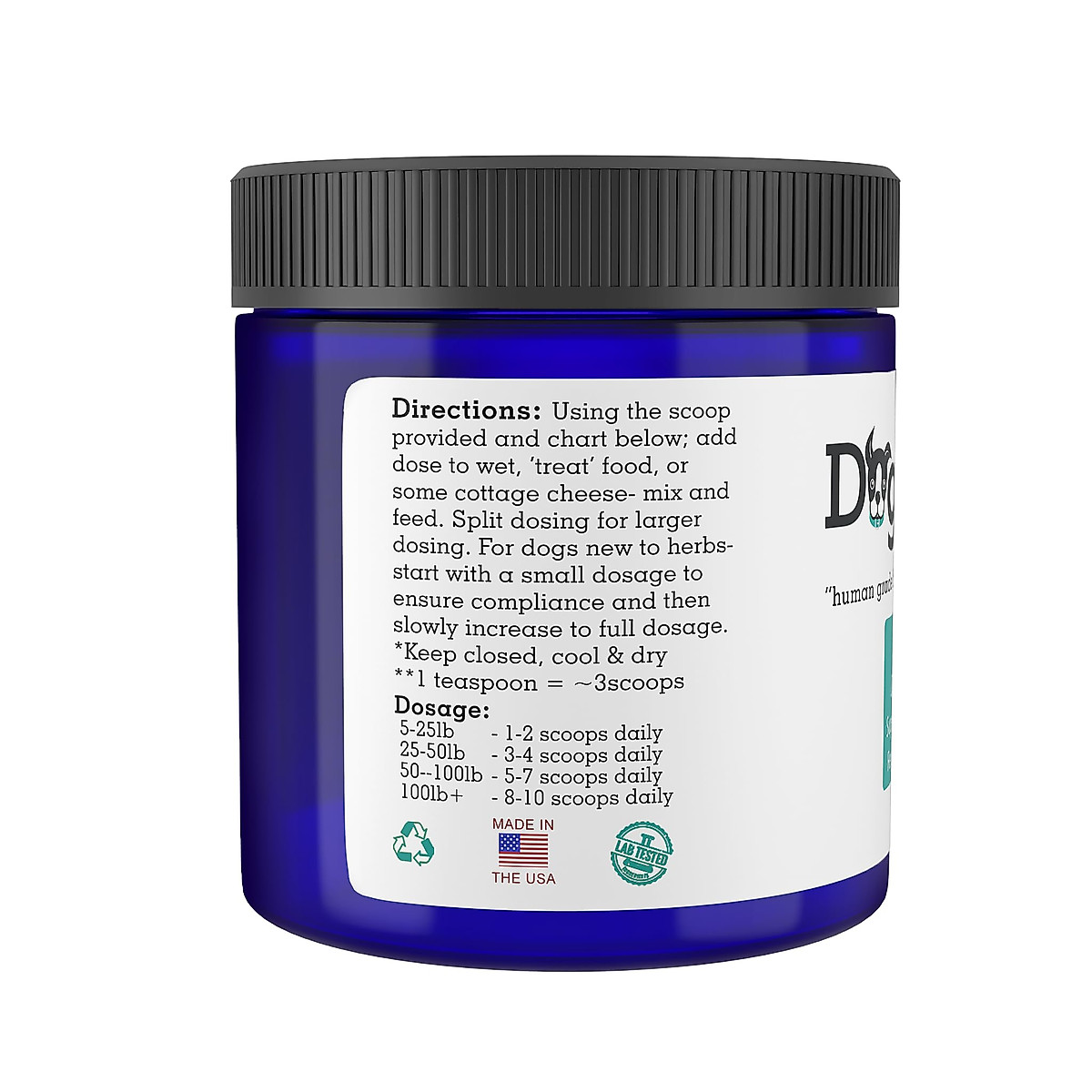 Liver Revive Dog Liver Health Supplement by Doggie Herbs - Human Grade Herbal Plant Based for Liver Healing, Protection, Repair, and Improvement 100g w/Scoop