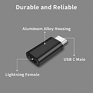 ACMEMATION for Lightning Female to USB C Male Adapter - 4 Pack 3.0 USB Type C Charger Connector Compatible with iPhone 15/15 Pro/15 Pro Max/15 Plus iPad Air Google Pixel Charging Data Transmission