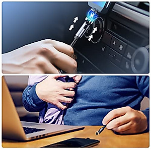 seynli (2-Pack) 10ft 3-in-1Magnetic Charging Cable, 540° Rotatable Magnetic Phone Charger 10' Long Charge Cable Support Fast Charging, 480Mbps Data Sync, Compatible with iPhone, USB C, Micro USB