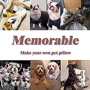 LolyishB Customized Pillow, Personalized Pet Dog Cat Pillow for Distinct Gift, Thanksgiving, Valentine's Day, Halloween, 12"