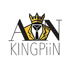 A N KINGPiiN Lapel Pin for Men Bee with Hanging Chain Brooch Suit Stud, Shirt Studs Men's Accessories (Gold)