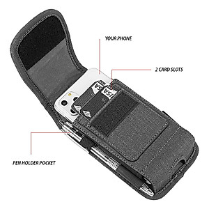 Belt Phone Holster Compatible with Motorola Defy, Defy 2, Edge, Edge 20, 20 Fusion, 20 Lite, 20 Pro, Edge 30 Pro, Edge S, Edge S30, X30, G Pure