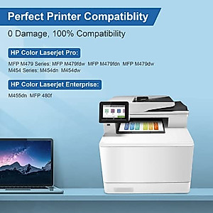 414A 414X Toner Cartridges (with OEM Chip) Compatible Replacement for HP 414A W2020A 414X W2020X Work with Color Laserjet Pro MFP M479fdw M479fdn M454dw M454dn Printer