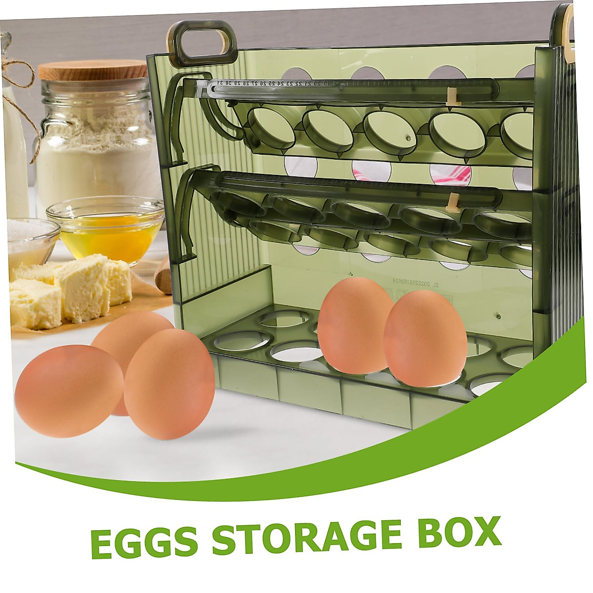 Garneck Storage Container Multi Grid Holder for Fridge Sturdy and Reusable Box