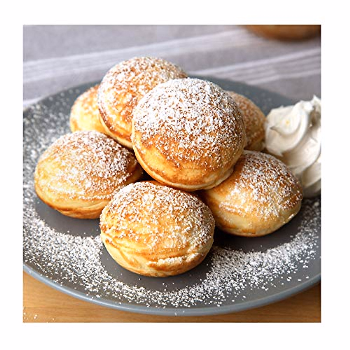 Ebelskiver Maker - Electric Non-stick Baker for Making Takoyaki Ebelskiver plus Octopus Balls, Aebleskivers, Donut Holes and Cake Pops, Unique Danish Pancakes, Unique Holiday Dessert or Gift