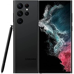 Samsung Galaxy S22 Ultra 5G (SM-S908E/DS) Dual SIM 256GB/ 12GB RAM, GSM Unlocked International Version - Phantom Black