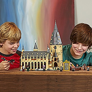 LEGO Harry Potter Hogwarts Great Hall 75954 Building Kit and Magic Castle Toy, Fantasy Creatures, Hermione Granger, Draco Malfoy and Hagrid (878 Pieces)