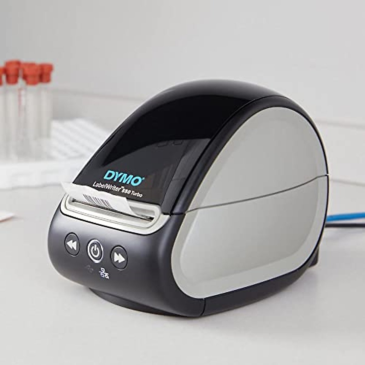 DYMO LabelWriter 550 Turbo Label Maker Printer with Address Labels Starter Roll, Thermal Printing, Automatic Label Recognition, Prints Variety of Label Types Through GST USB or LAN Network