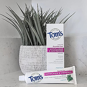 Tom's of Maine Fluoride-Free Antiplaque & Whitening Toothpaste, Peppermint (5.5 oz, 4 pk.)