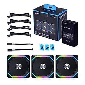 Lian Li UNI FAN SL V2 RGB Revolutionized Daisy-Chain ARGB Fan 120mm Triple Pack Black SL120V2-3B