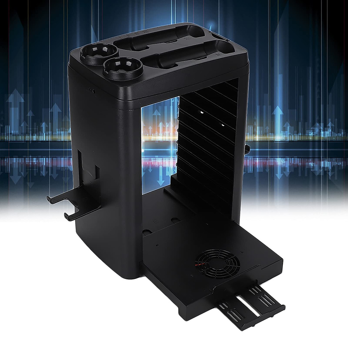 Charging Dock Charger Stand Multi‑Function Charging Dock Cooling Base CD Storage Rack for PS4 for Slim for PRO Host