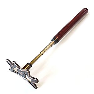 ISPIRITO Billiard Bridge Retractable Pool Stick with Removable Bridge Head Portable Design Screw on Bridge Head Pool Cue Accessory