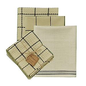 Park Designs Five Farm 3 Dishtowel & 1 Dishcloth Set