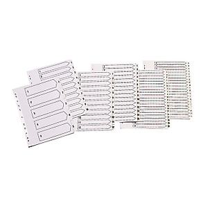 Q-Connect 1-5 Index Multi-Punched Reinforced Board Clear Tab A4 White KF01527