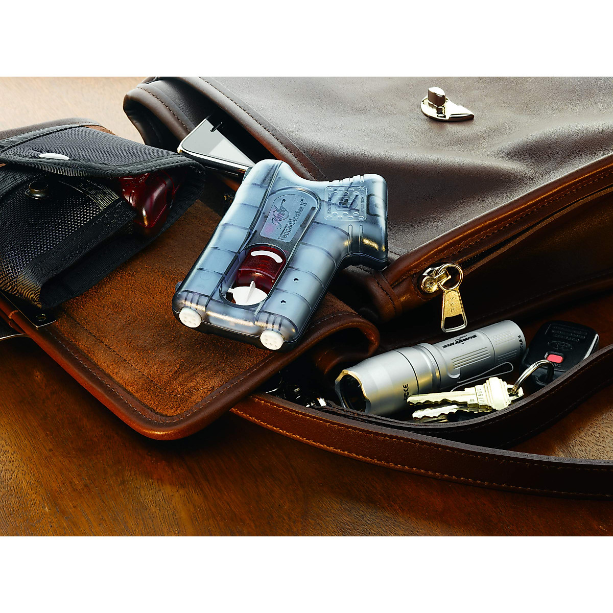 Kimber Self Defense Less-Lethal PepperBlaster II; Pepper Spray Gun (Gray)