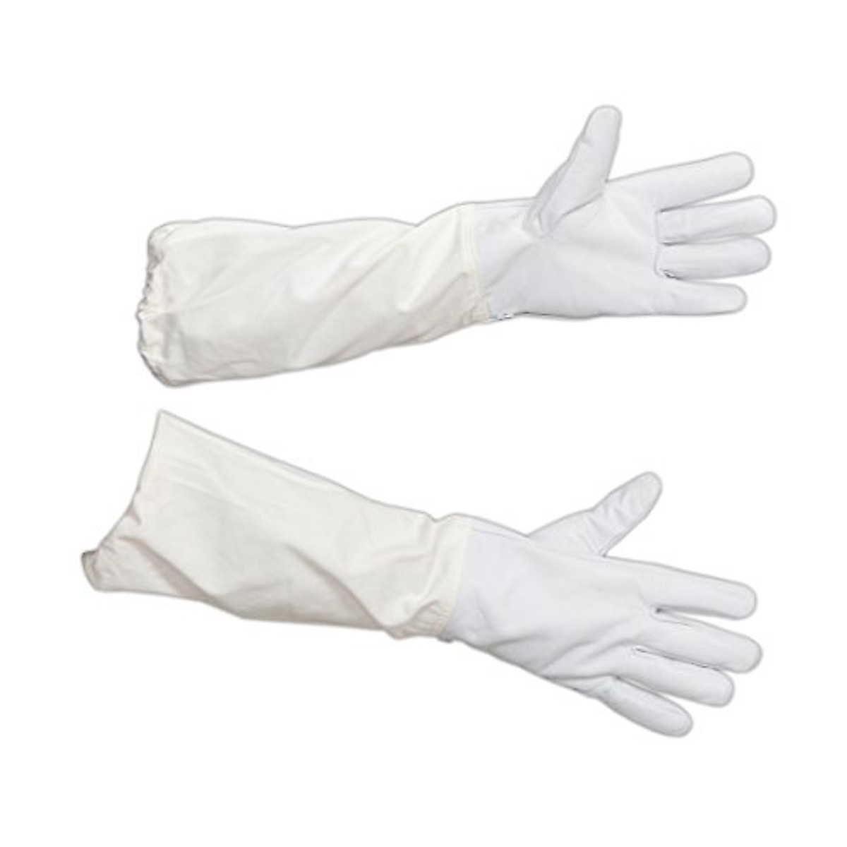 Forest Beekeeping Supply - Goatskin Leather Beekeeper's Glove with Long Canvas Sleeve & Elastic Cuff. (Large)