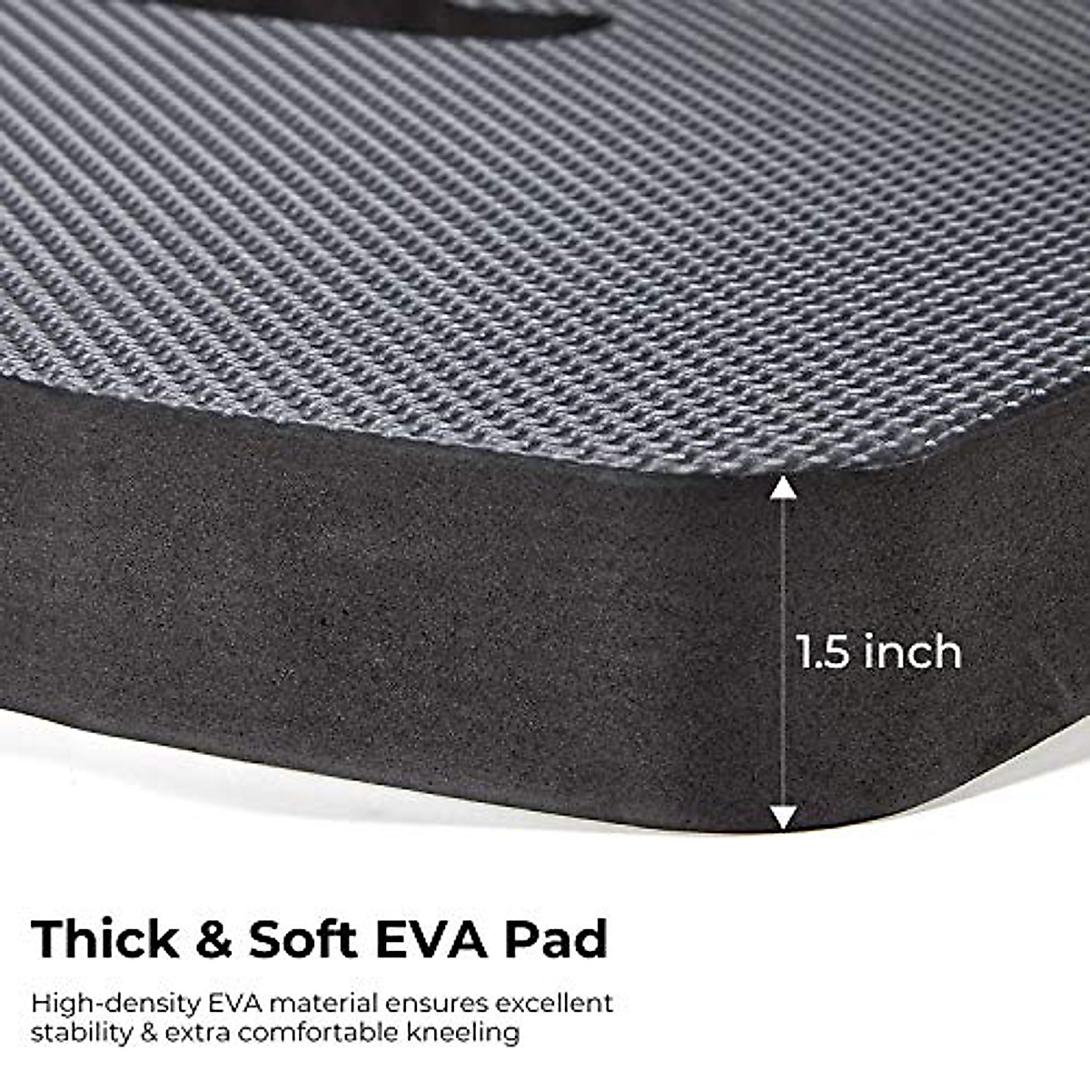 Ohuhu Extra Thick Kneeling Pad, 17x11x1.5 Inch Gardening Knee Pads Kneeling Foam Mat with Comfortable Surface, Water Resistant Large Knee Cushion Supplies for Garden Work Baby Bath Yoga Exercise