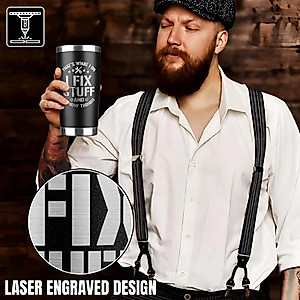 Father's Day Gifts for Dad, Men, Husband, Grandpa, Mechanic Father, Handyman - Mens Birthday Gift Ideas, Gifts for Dad for Birthday, Fathers day, Christmas, Keeps Drinks Hot or Cold, 20oz Tumbler