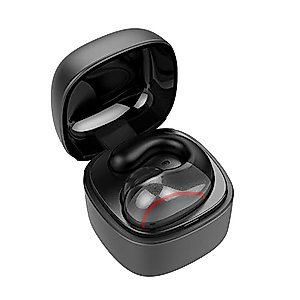 Single Earbud Open Ear Headphones Wireless Bluetooth True Wireless Mini Small Open Earbuds for iPhone Android, Tiny Bone Ear Bud with Mic Earphones for Small Ear Canals Running Cycling Workout Sport