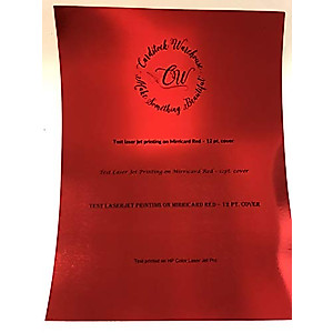 Mirror Red Metallic Mirricard Cardstock - 8.5 X 11 inch - 100 lb / 12Pt - 10 Sheets from Cardstock Warehouse