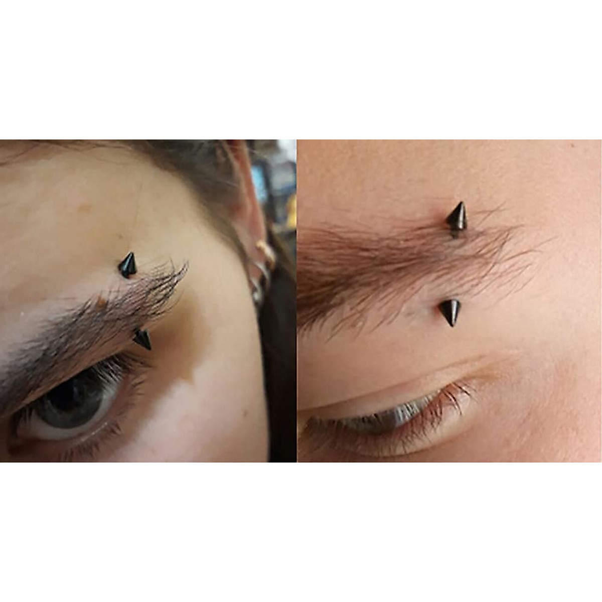 Curved Barbells 16Gx3/8(1.2x10MM) Purple NEON Anodized Over 316L Surgical Steel with 3MM Cone Eyebrow Jewelry