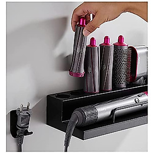UASIO Storage Holder for Dyson Airwrap Curling Iron Accessories 8-Head Shaper Support Wall Mounted Rack Bracket Stand with Adhesive for Home Bathroom