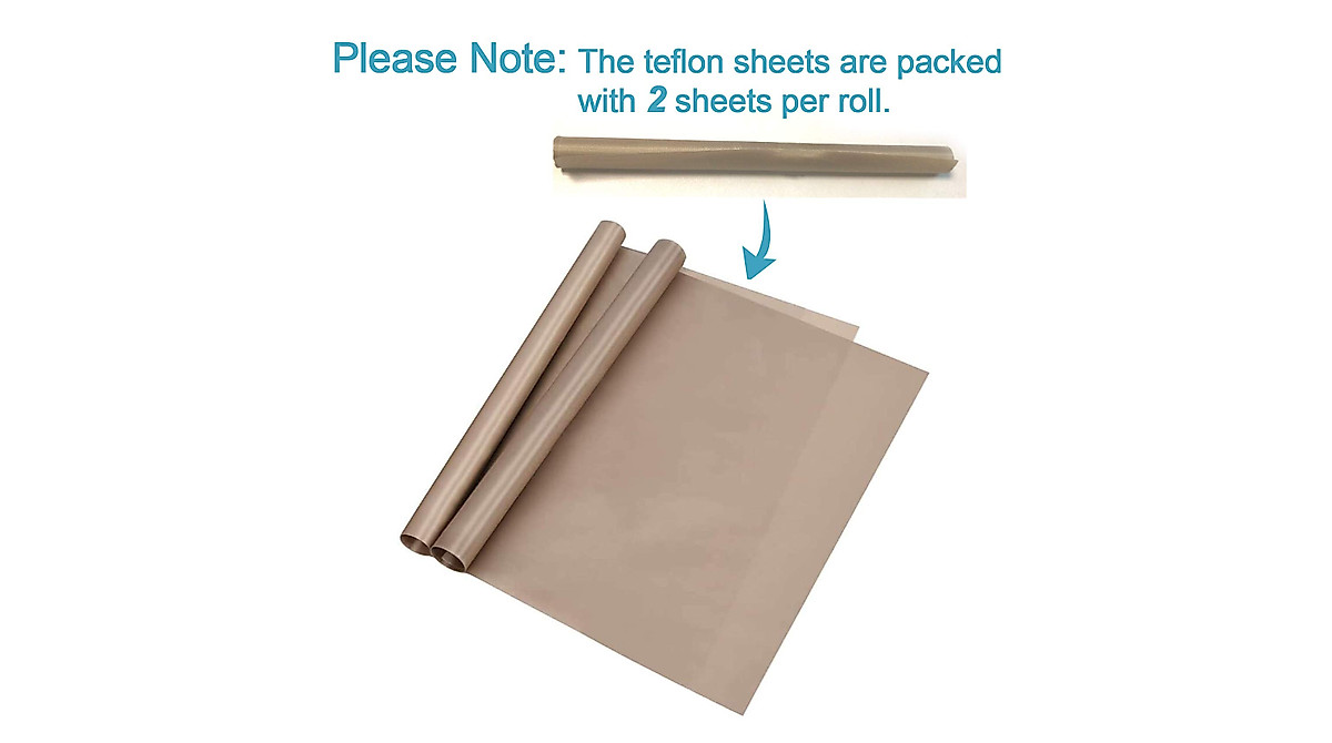 Selizo 4 Pack Teflon Sheets for Heat Press - Non-Stick Craft Mat
