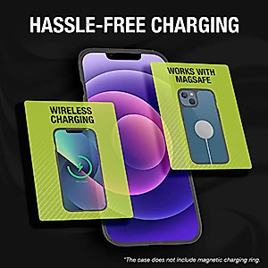 OUTERFACTOR Clear iPhone 13 Phone Case Protective Cover - Shockproof & Drop Tested - Slim Profile - Max Impact Absorption - Rugged Military Grade - Phone 13 case 6.1" Black Edges