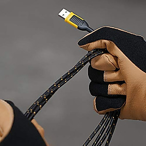 DEWALT Reinforced Braided Cable for Micro-USB, Micro-USB Cable, USB to Micro-USB Cable, Android Charger Cord, Phone Charger Android, Micro USB Cable 4ft