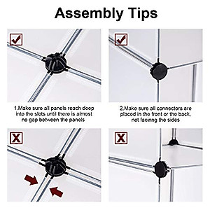 GOFLAME Cube Storage DIY Portable Adjustable Closet Storage Organizer, Clothes Cabinet Wardrobe Cloest,White