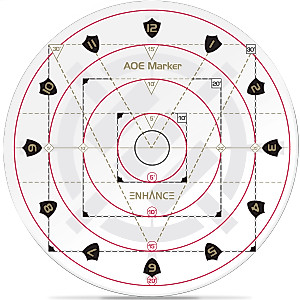 ENHANCE 30ft Spell AOE Damage Template - DND Area of Effect Marker for 1" Battle Grid Mat or Grid-Less Terrain - Upgraded Measure Tool Quickly Determines Spell Effects - Perfect for Tabletop RPG DMS