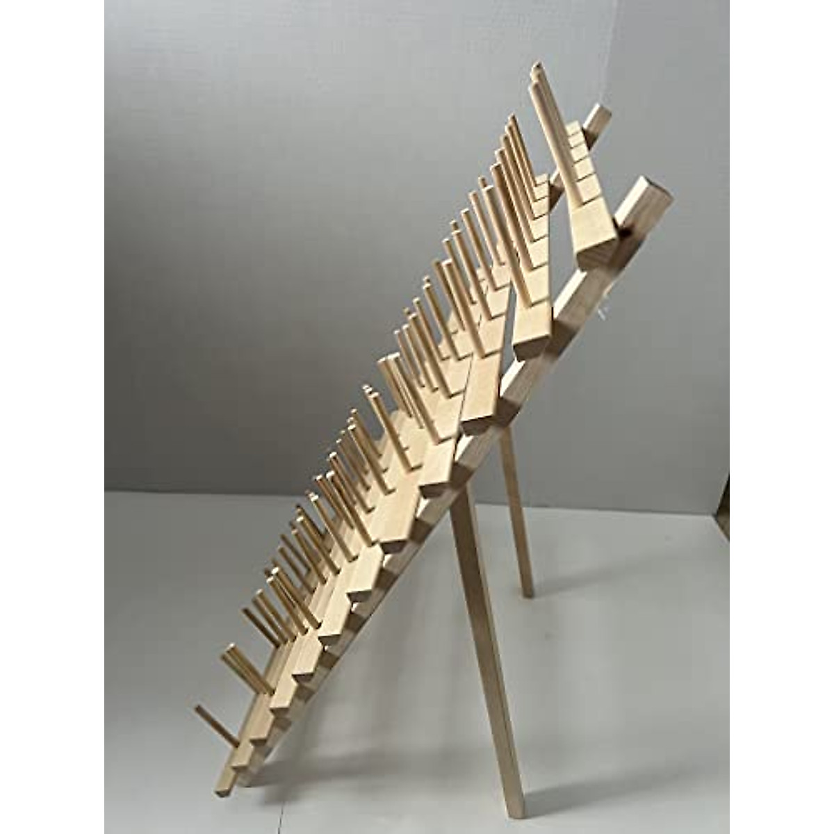 2 - 66 Large Spool Cone Wood Thread Racks (Holds 132 Spools) Hardwood, Freestanding or Wall Mount | Perfect for Large King Size Cones | For Sewing, Embroidery, Quilting, & Specialty Thread Storage