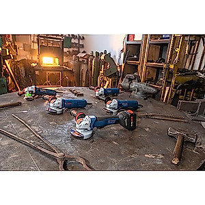 BOSCH GWX18V-50PCB14 18V X-LOCK Brushless Connected-Ready 4-1/2 In. – 5 In. Angle Grinder Kit with (1) CORE18V® 8 Ah High Power Battery,Black