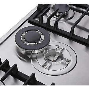 Anlyter 30 Inch Gas Cooktop, 5 Burners Built-in Gas Stove Top Stainless Steel, LPG/NG Convertible Gas Stove Dual Fuel Sealed Gas Hob