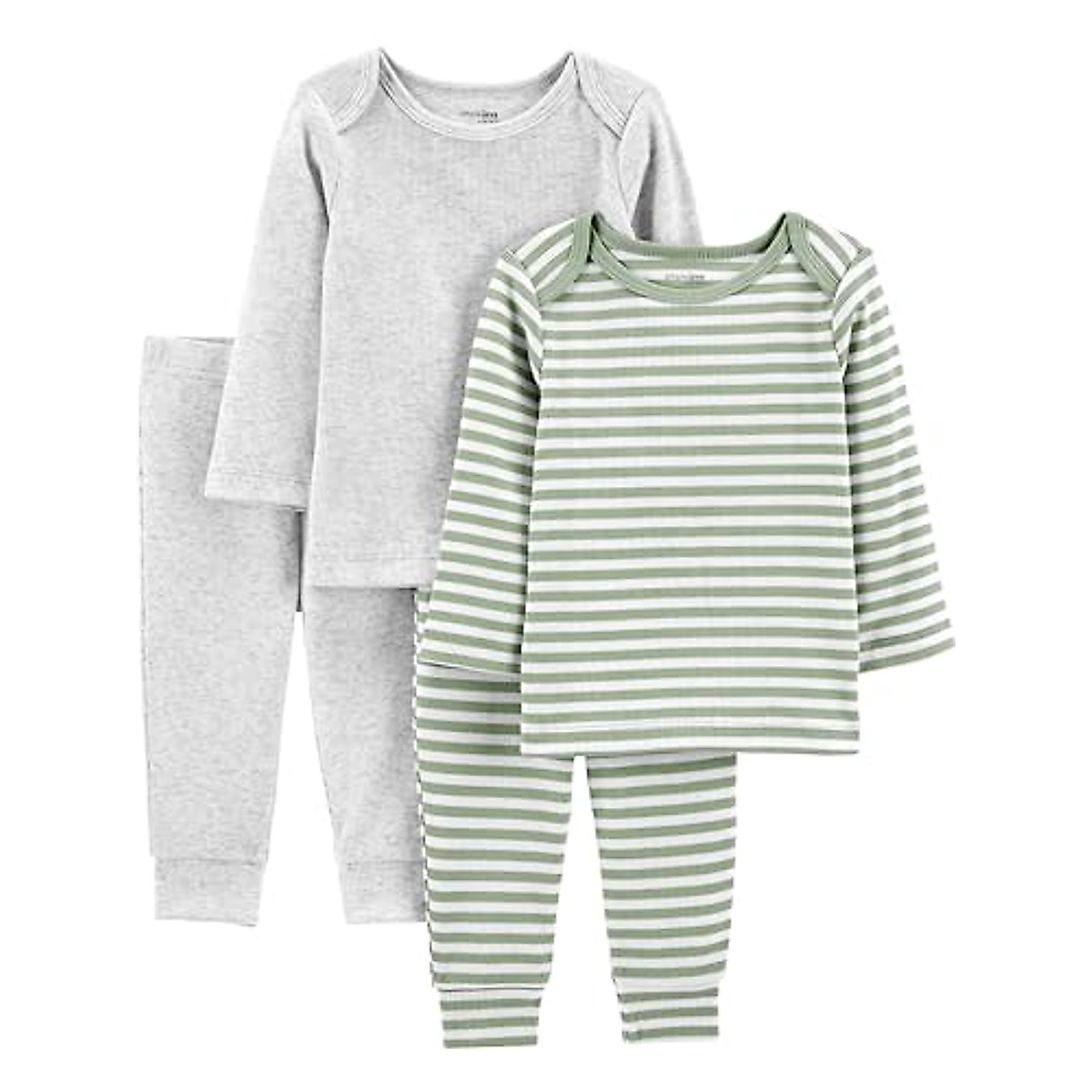 Simple Joys by Carter's Baby Boys' 4-Piece Textured Set, Heather/Grey, 3-6 Months
